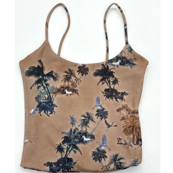 Tribe Kelley | Tops | Tribe Kelley Horse Palm Tree Tropical Tank Top ...